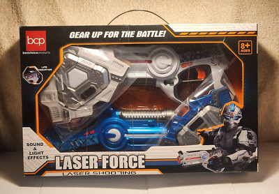 Laser Force Tag Blasters Kids & Adults Set 2 Guns & Life Indicators BCP ...