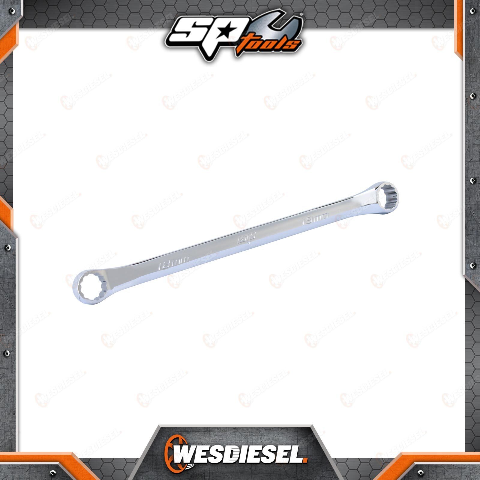 SP Tools Double Ring Spanner - 18mm x 19mm Metric 40 Degree Offset ...