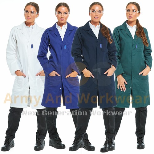 Ladies Lab Coat Laboratory Warehouse Doctors Students Work FREE SAFETY ...