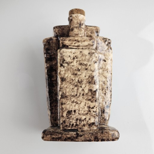 Empty Liquor Bottle Decanter Aztec Mayan God Brown Ceramic Mexico ...