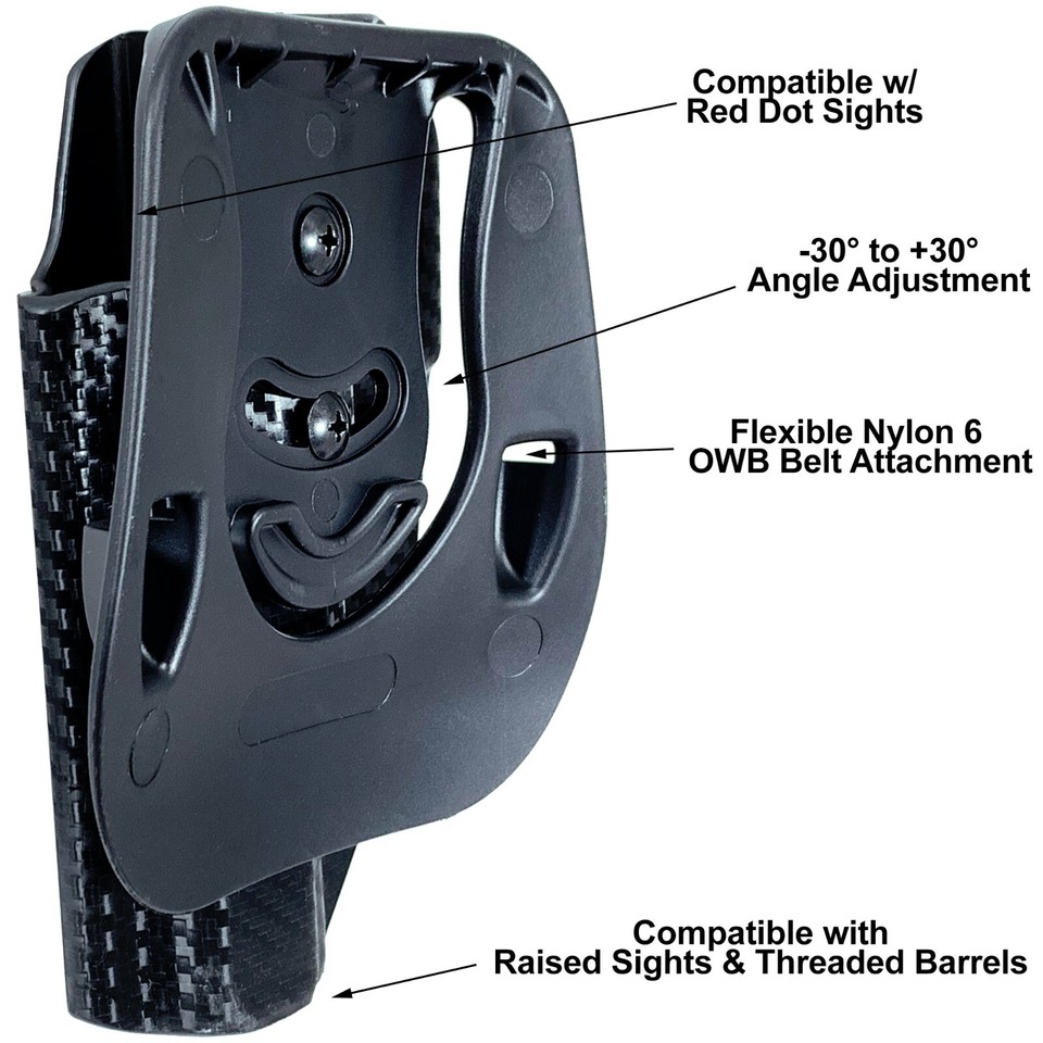 Black Scorpion Gear OWB Paddle Holster fits Springfield Prodigy 4.25 ...