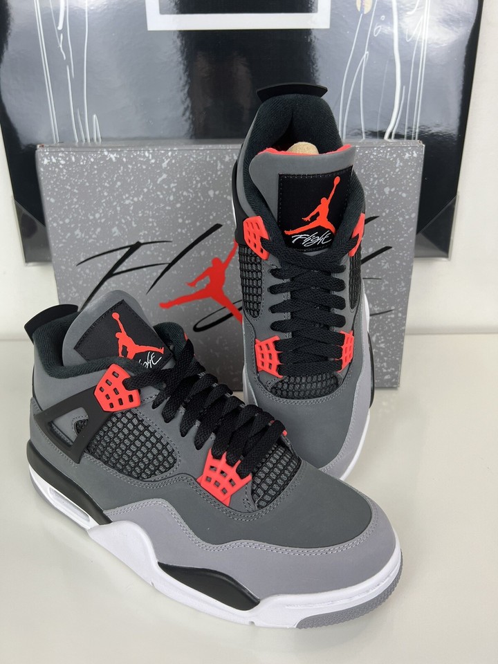 Air Jordan 4 Retro Dark Grey Infrared DH6927-061 Men’s Size 8.5/ Women ...
