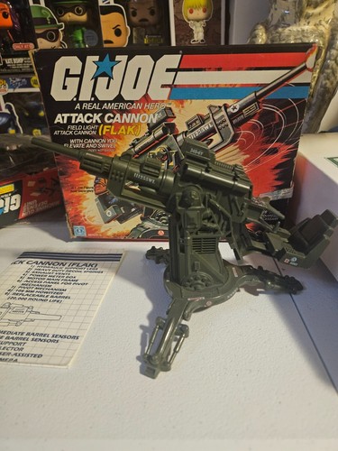 1982 gi joe (FLAK) ATTACK CANNON W/ BOX BLUEPRINTS | eBay