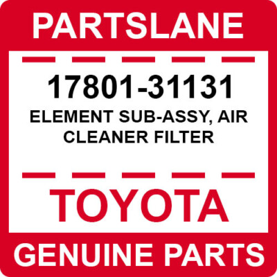 Toyota OEM Genuine Element Sub-Assy Air Cleaner Filter 17801-31131 ...