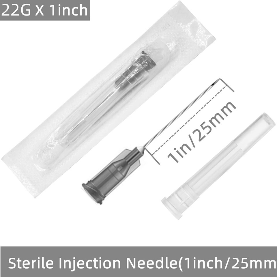 22 Gauge Needle 1 Inch, Individual Package, Box of 100 Pcs | eBay