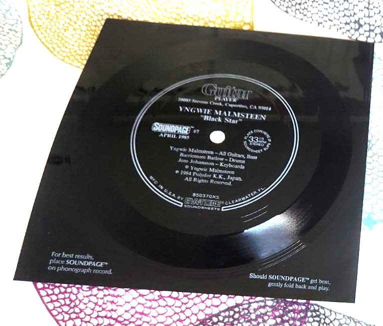 Yngwie Malmsteen Black Star original 1985 Guitar Player 7" USA 33 1/3 ...