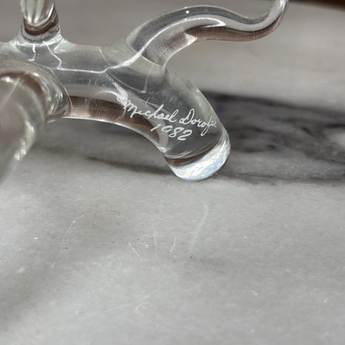 Vintage 1982 Michael Dorofee Handmade Art Glass Cattail Cat Tail 18.5 ...