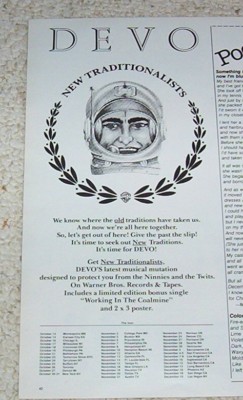 1981 print ad - DEVO music band tour Advertising VINTAGE paper magazine ...