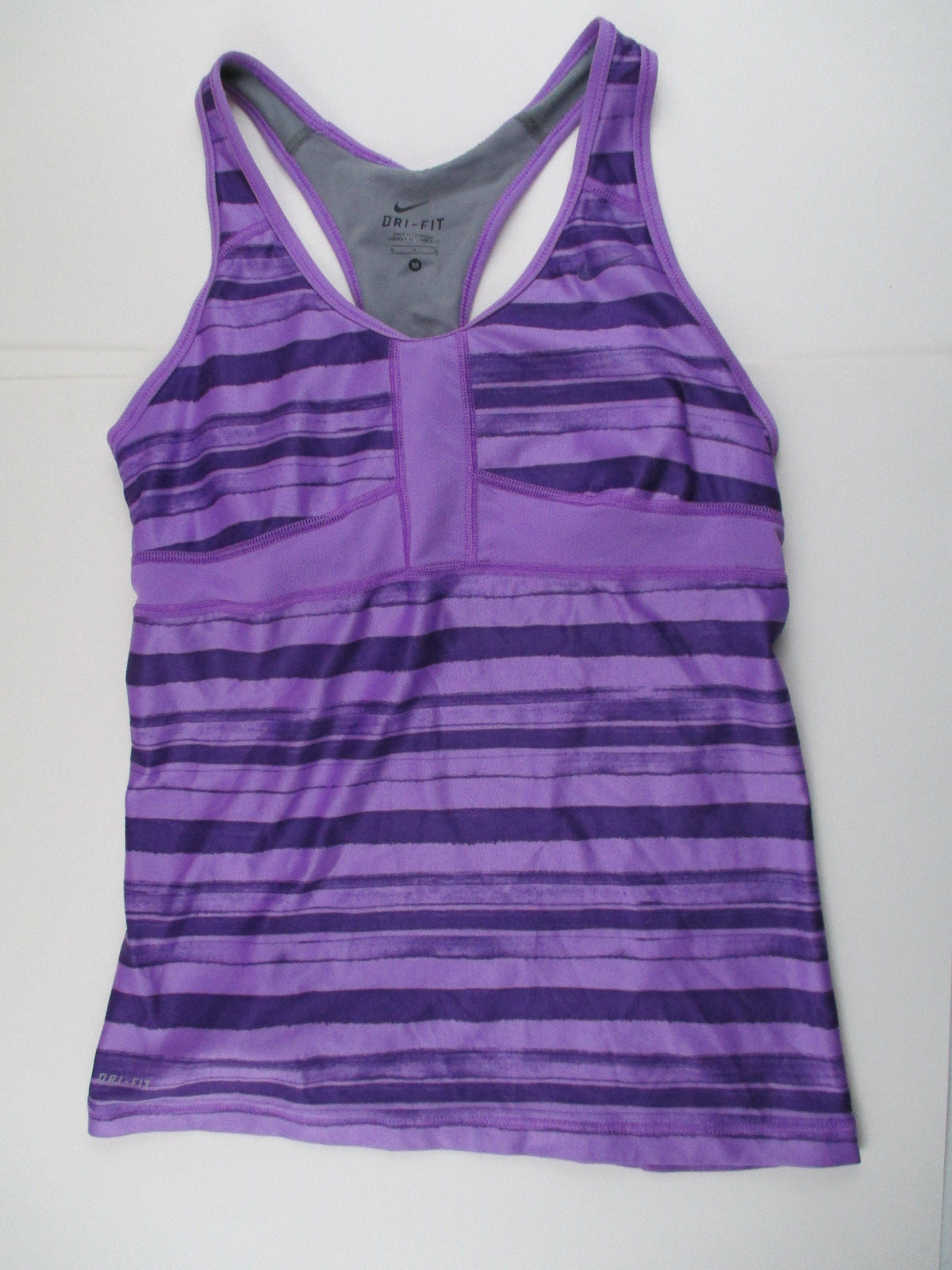 Women's Nike Dri-Fit Purple Workout Top w/Bra Sz Medium Purple Workout ...