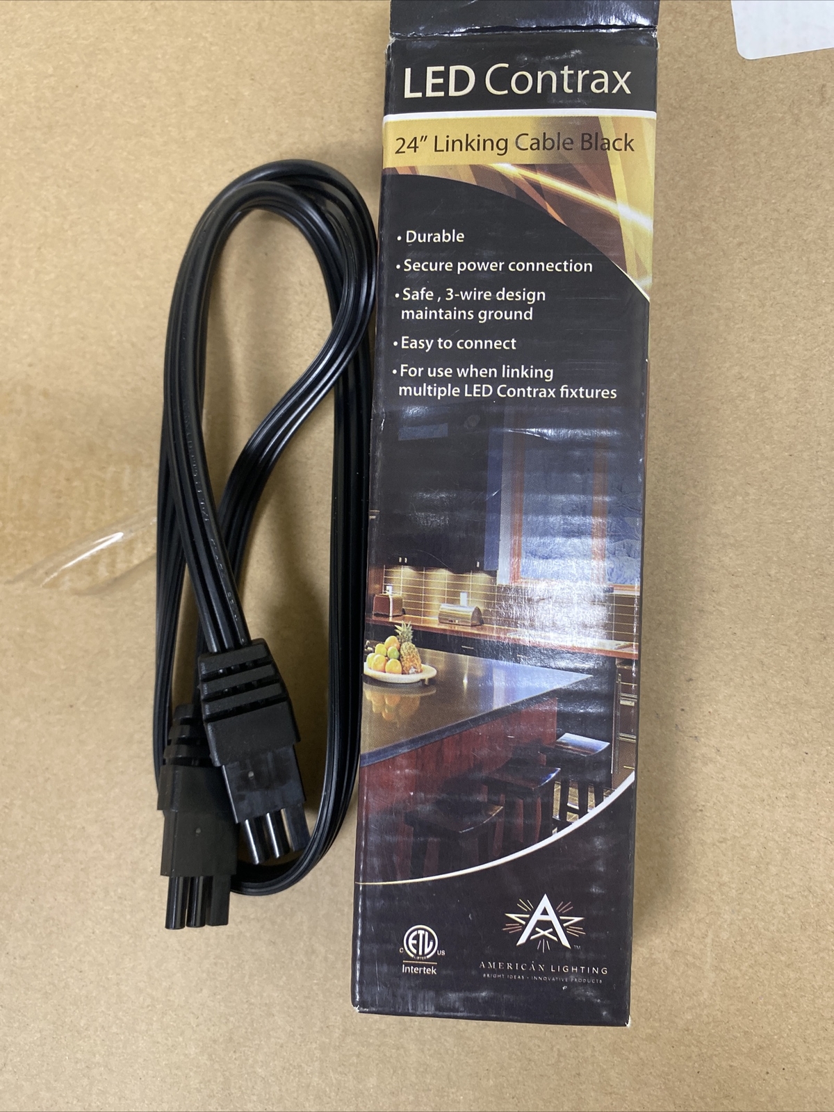 1x American Lighting Luc Series Black 24”Linking Cable - LUC-EX24-BK | eBay