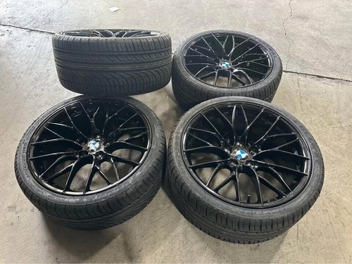 19x8.5 19x9.5 BMW GLOSS BLACK COMP WHEELS 5x120 RIMS TIRES 2 3 4 5 M2 ...