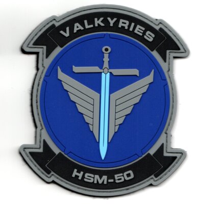 4" HSM-50 VALKRIES SQUADRON PVC RUBBER JACKET HOOK & LOOP PATCH | eBay