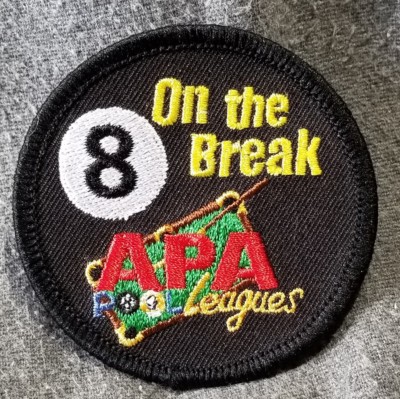 LMH Patch APA American Poolplayers Pool 8 ON The BREAK 8-BALL Snap ...