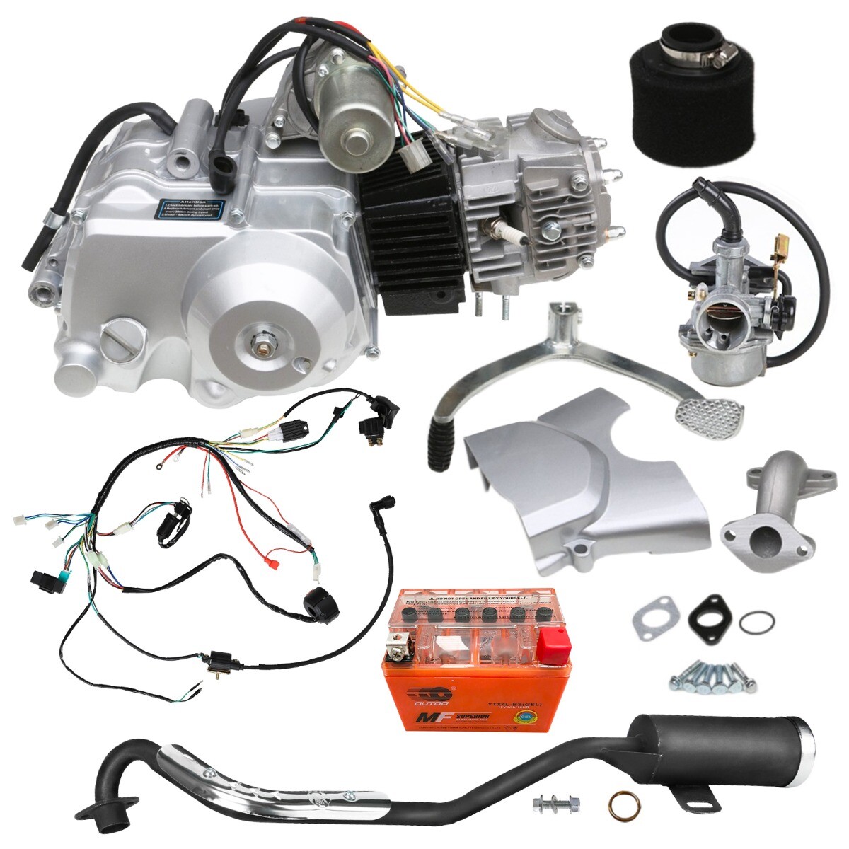Dune Buggy Engine 125cc 4-Stroke Semi-Auto Engine - 3 Speed With ...