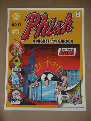 Phish NYC NYE MSG 2017 concert poster gig art print tour Ivan Minsloff ...