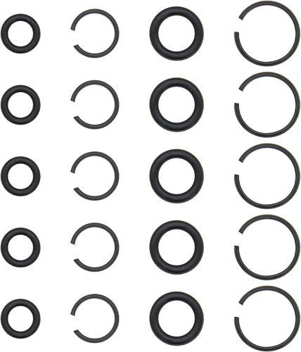 5 Sets 3/8" and 5 Sets 1/2" Impact Retaining Ring Socket Clip with O ...