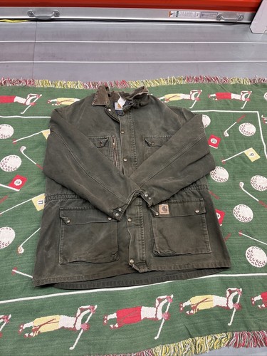 Vtg Carhartt Quilt Ranch Coat Jacket USA Made Mens Green X-Large | eBay
