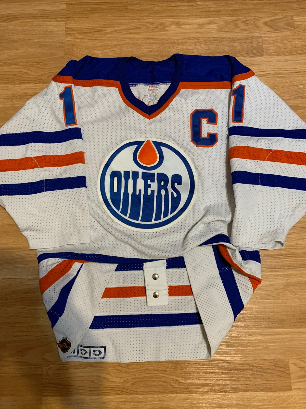 CCM Authentic Mark Messier Edmonton Oilers Small Block Mesh NHL Jersey ...