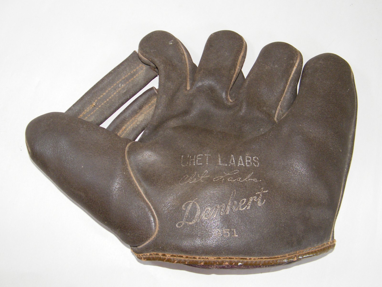DENKERT G51 CHET LAABS LEATHER BASEBALL GLOVE | eBay