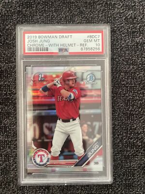 Josh Jung 2019 1st Bowman Chrome Refractor #BDC7 PSA 10 Gem Mint Texas ...