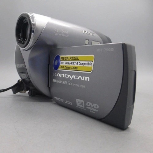 Sony Handycam DCR-DVD205E Handheld DVD Camcorder Silver Tested please ...