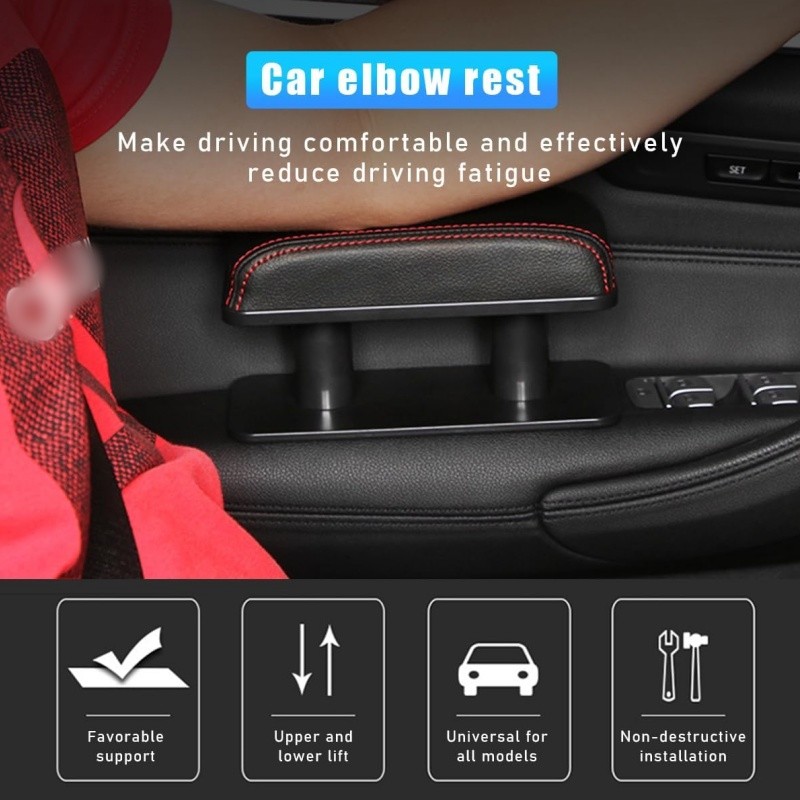 Car Armrest Pad Adjustable Height Elbow Support Pad Car Door Arm Rest ...