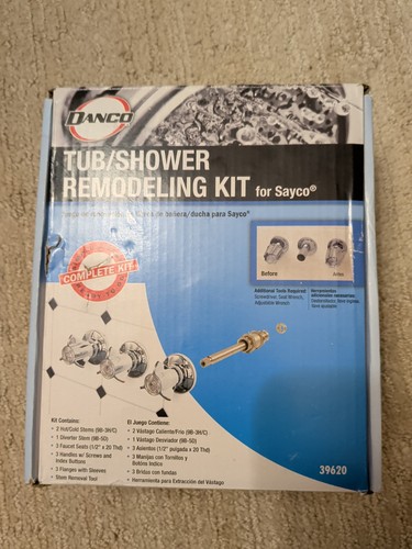 Danco 39620 Tub/Shower 3-Handle Remodeling Trim Kit in Chrome for Sayco ...