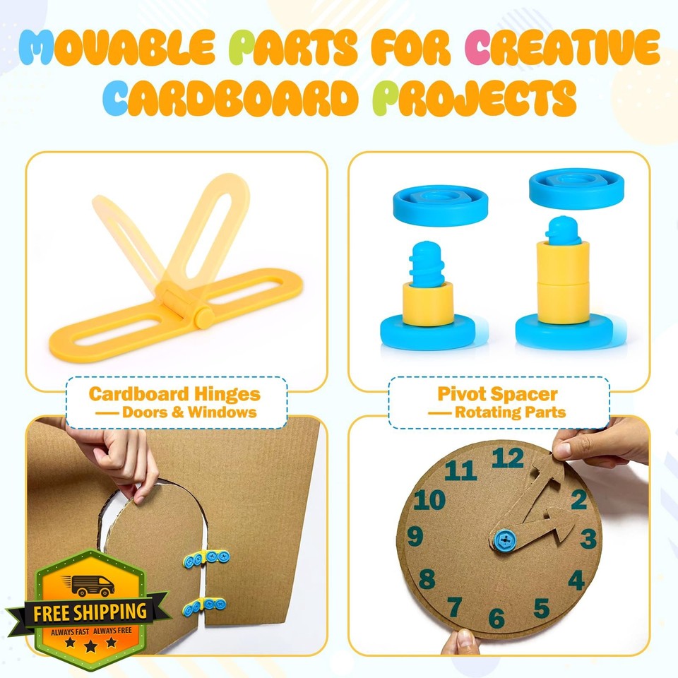 Zentara 232pc Cardboard Tool Set STEM Building Kit for Kids | eBay