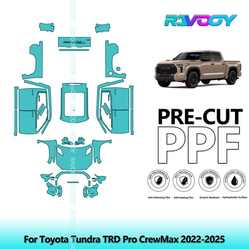 PreCut Paint Protection Film PPF For Toyota Tundra TRD Pro CrewMax 2022 ...
