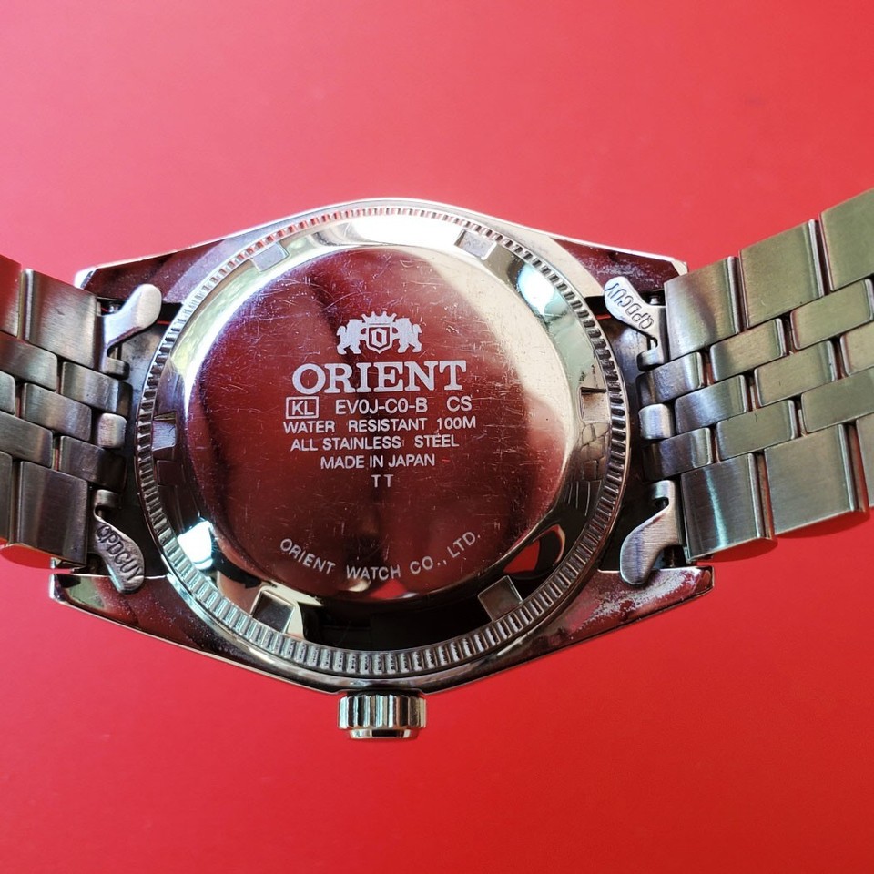 MEN'S ORIENT PRESIDENT 10 POINTS BLACK DIAL AUTOMATIC DAY DATE SS CLEAN ...