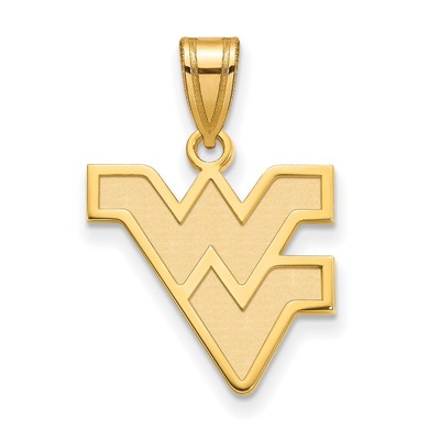 14k Gold LogoArt West Virginia University W-V Medium Pendant | eBay