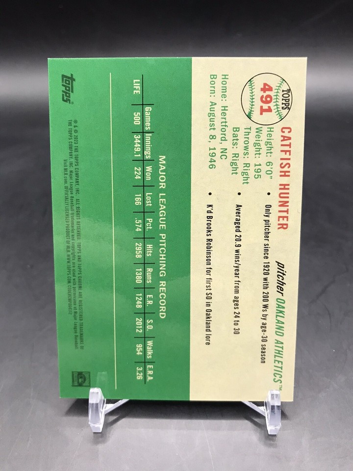 Catfish Hunter Topps Chrome Platinum Anniversary /75 | eBay