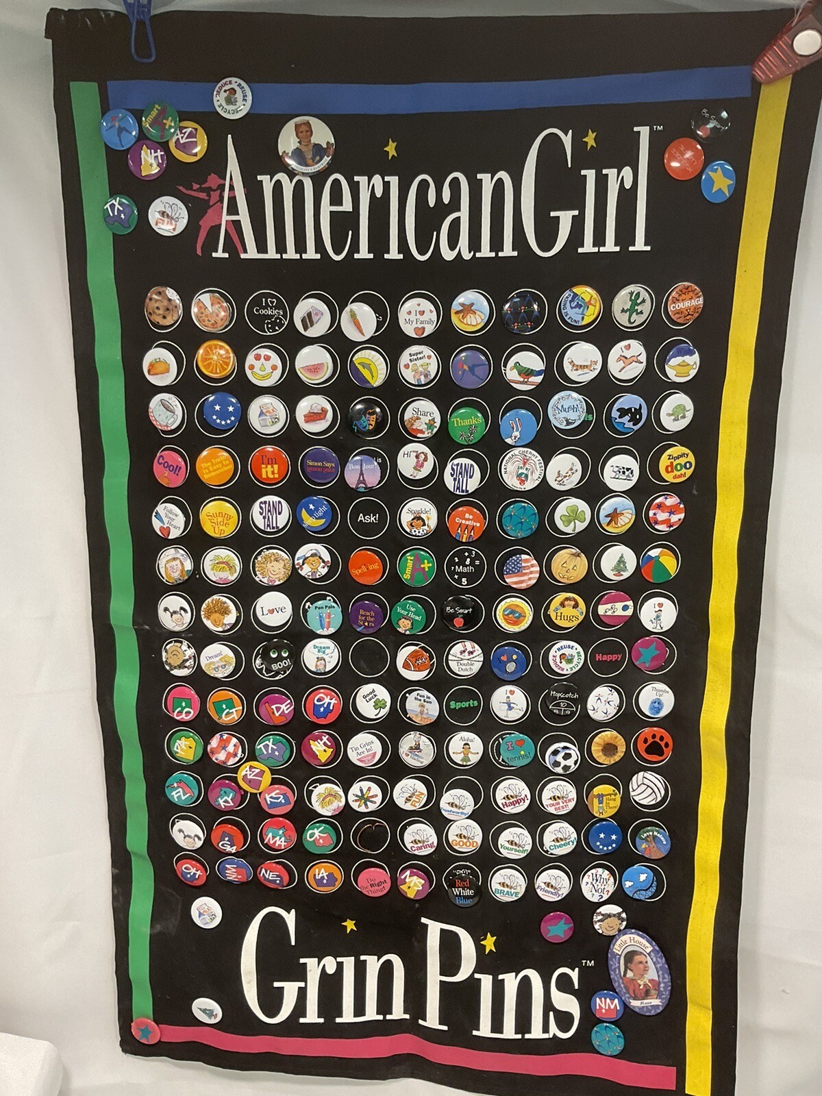 Vintage American Girl Grin Pin Button Collection | eBay