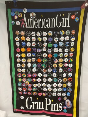 Vintage American Girl Grin Pin Button Collection | eBay