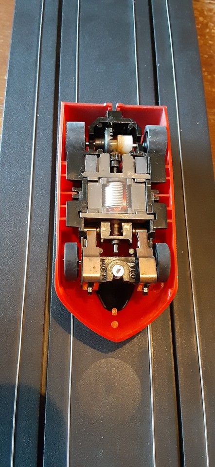 Vintage Ho Slot car Tyco Powered Santa Fe Train With Tyco 440X2 Chassis ...