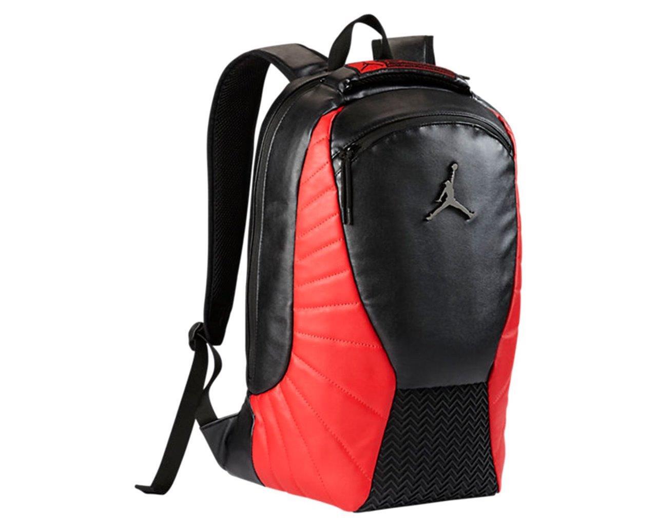 NEW JORDAN JUMPMAN NIKE BLACK RED RETRO XII BLACK BOOKBAG 9A1773-KR5 ...
