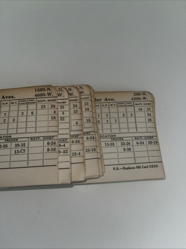 Chicago Fire Department Box Cards Lot Of 50 1930s | eBay