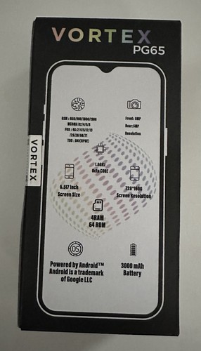 VORTEX PG65 Blue NEW SEALED Carrier Unknown 6.5" 4GB RAM 64GB ROM | eBay