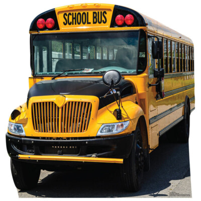 SCHOOL BUS 3' 2" Tall CARDBOARD CUTOUT Standup Standee Poster Yellow ...