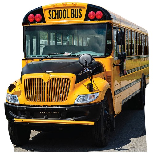 SCHOOL BUS 3' 2" Tall CARDBOARD CUTOUT Standup Standee Poster Yellow ...