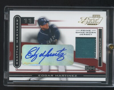 2003 ABSOLUTE EDGAR MARTINEZ AUTOGRAPH GAME WORN PATCH #ED 24/25 ...