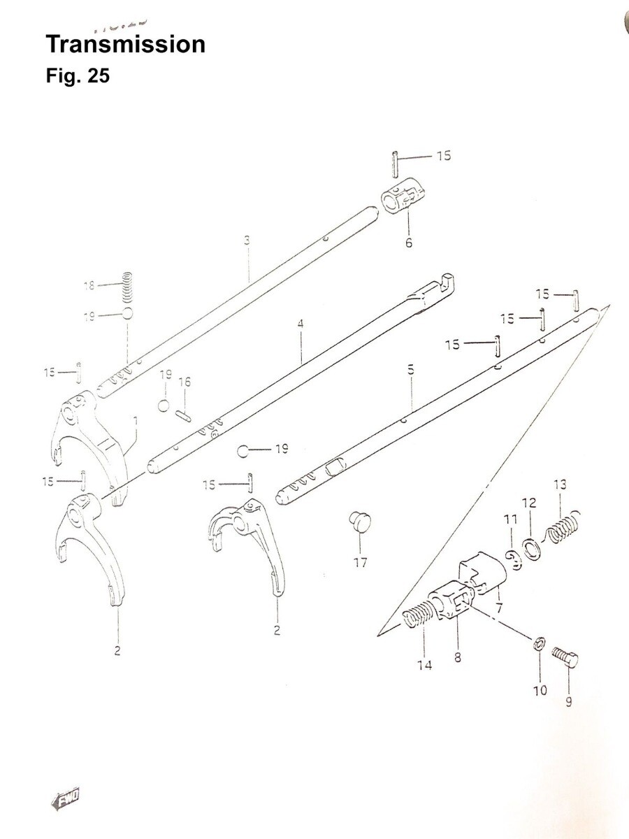 LOCATING PIN TRANSMISSION ROLLER SHAFT FOR SAMURAI 85 95 ECs | eBay