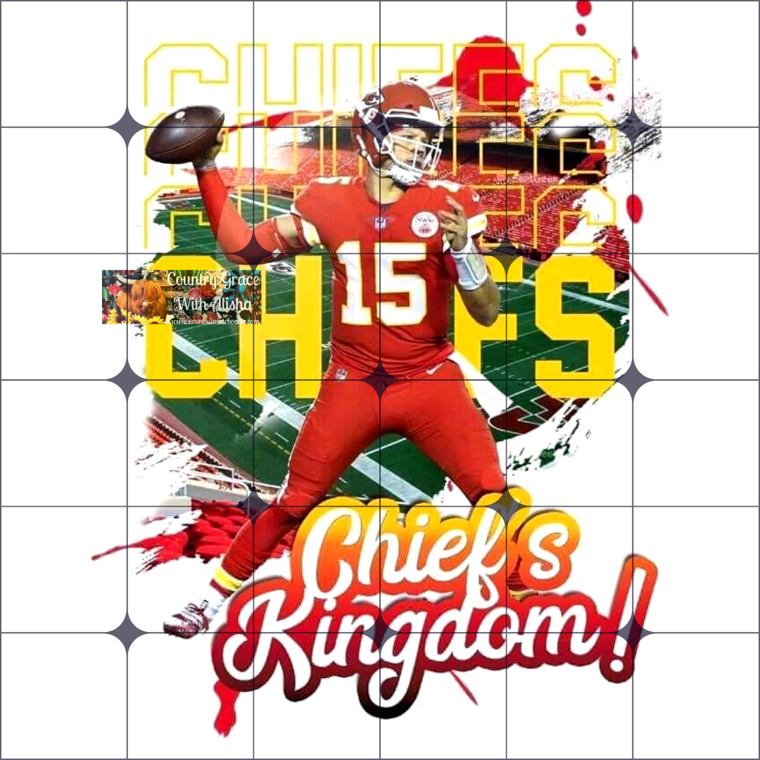 Sublimation Print Chiefs Kingdom Football Ready to Press Heat Transfer ...