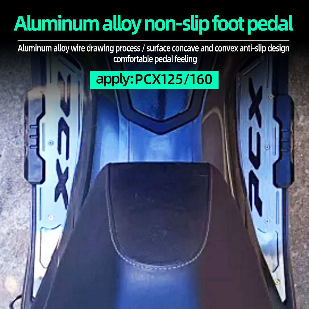 Motorcycle Footrest Foot Pegs Pedal Plate Fit For Honda PCX 125 160 ...