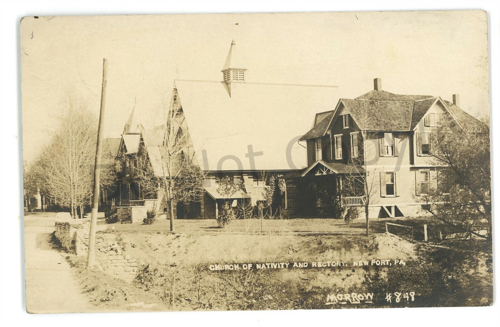 RPPC Church of Nativity NEWPORT PA Perry County Pennsylvania Real Photo ...