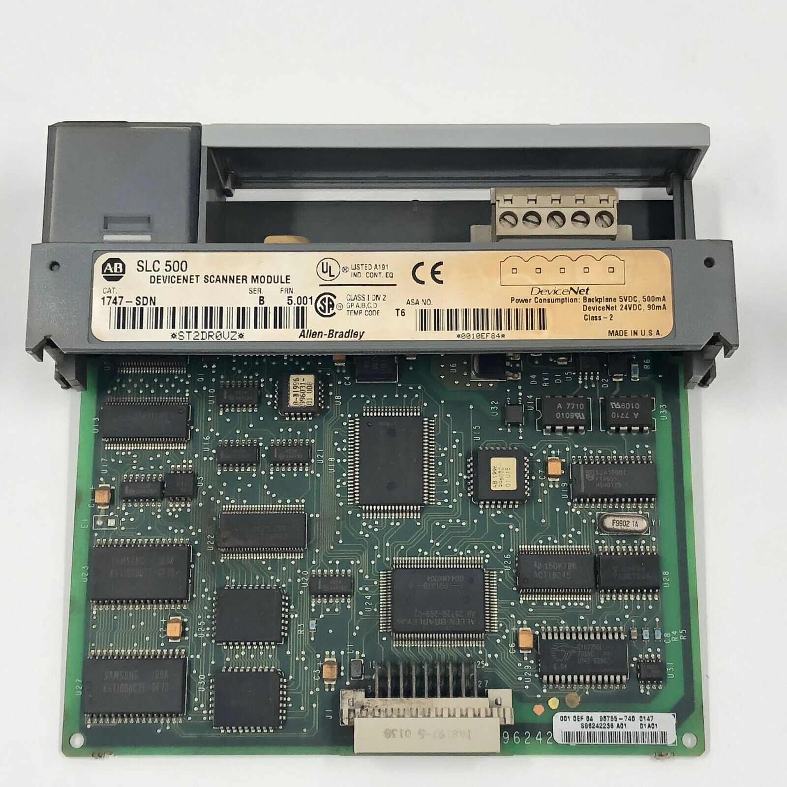 ALLEN BRADLEY 1747-SDN Ser. B FRN 5.001 DEVICENET SCANNER MODULE | eBay