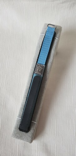 Nylon Hook and Loop Watch Strap Band Colour Light Blue - 14mm XL | eBay