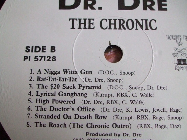 Dr. Dre The Chronic 1992 Vinyl Album US Original 1st Pressing Death Row ...
