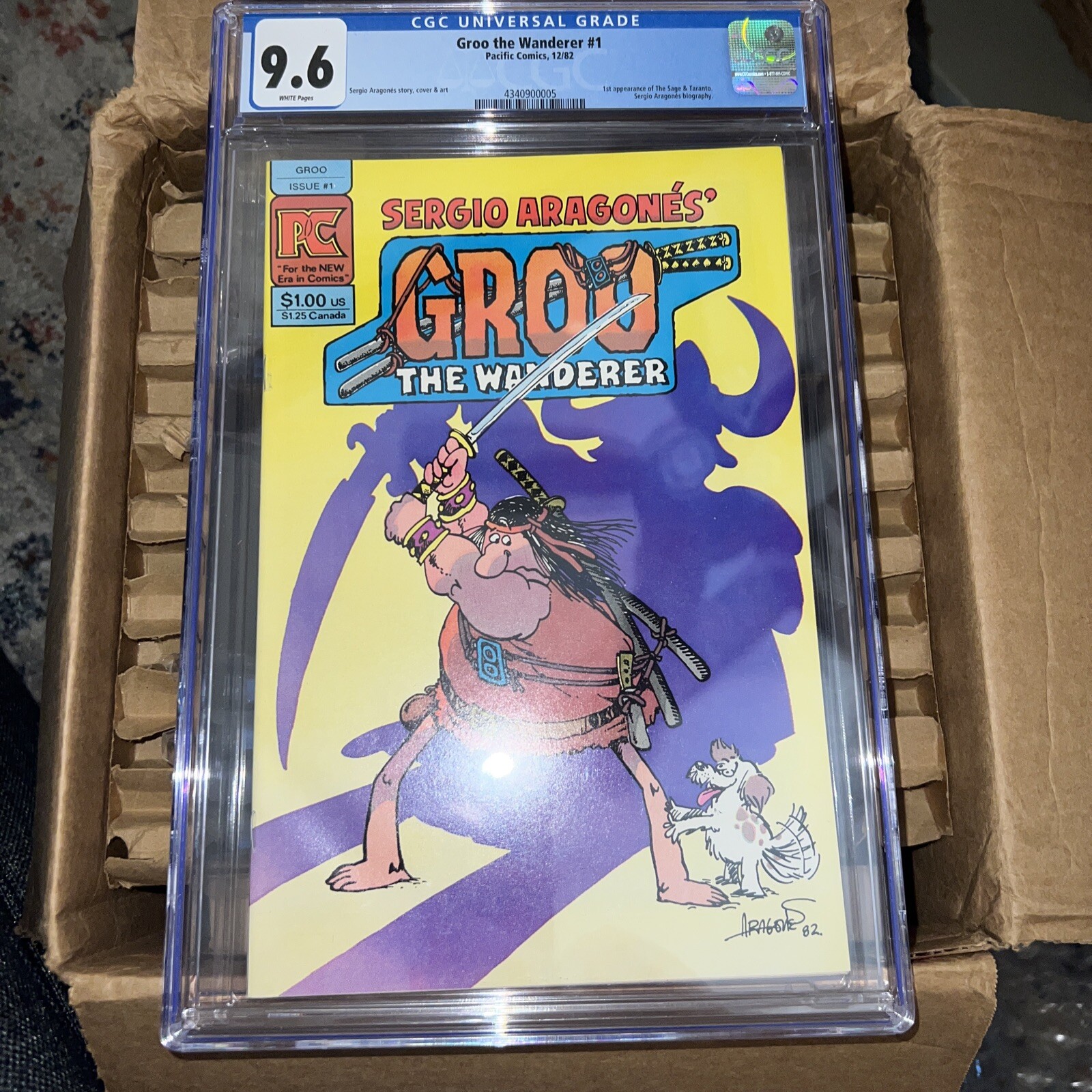 GROO THE WANDERER #1 CGC 9.6 1ST SAGE AND TARANTO SERGIO ARAGONES WHITE ...