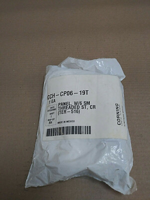 NEW Corning CCH-CP06-19T Panel w/6 SM Threaded ST, CR | eBay